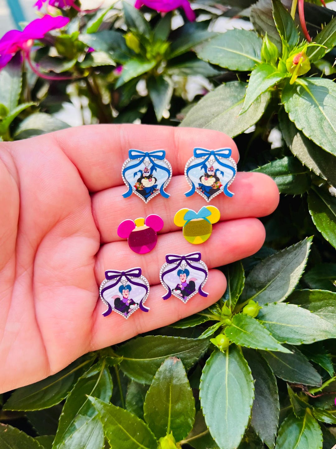 Cinderella's Stepfamily Earrings: Jaq & Gus, Disney Princess, Handmade ...
