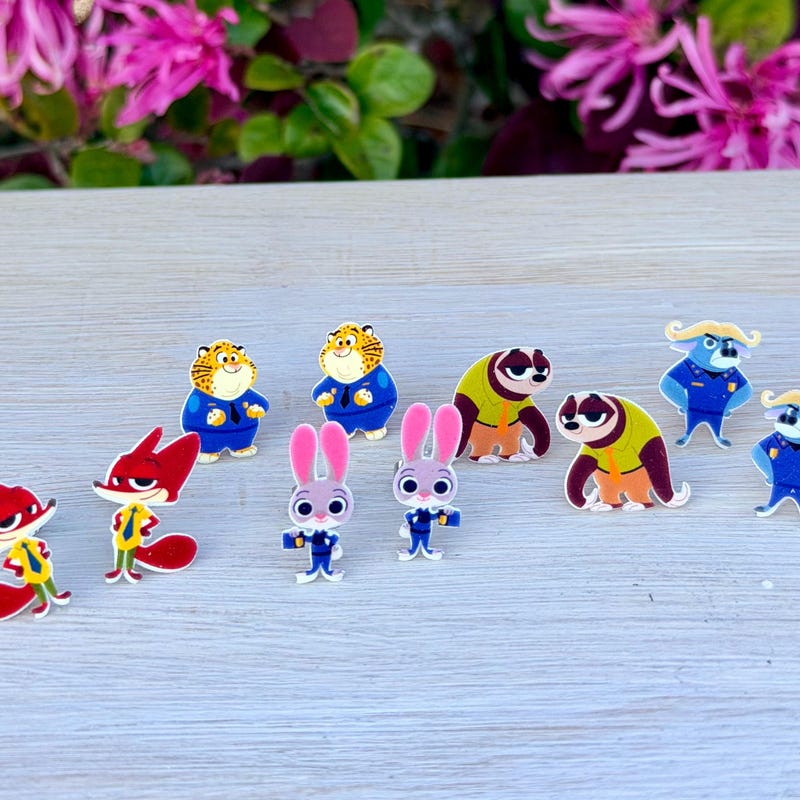 Earrings Zootopia - Etsy