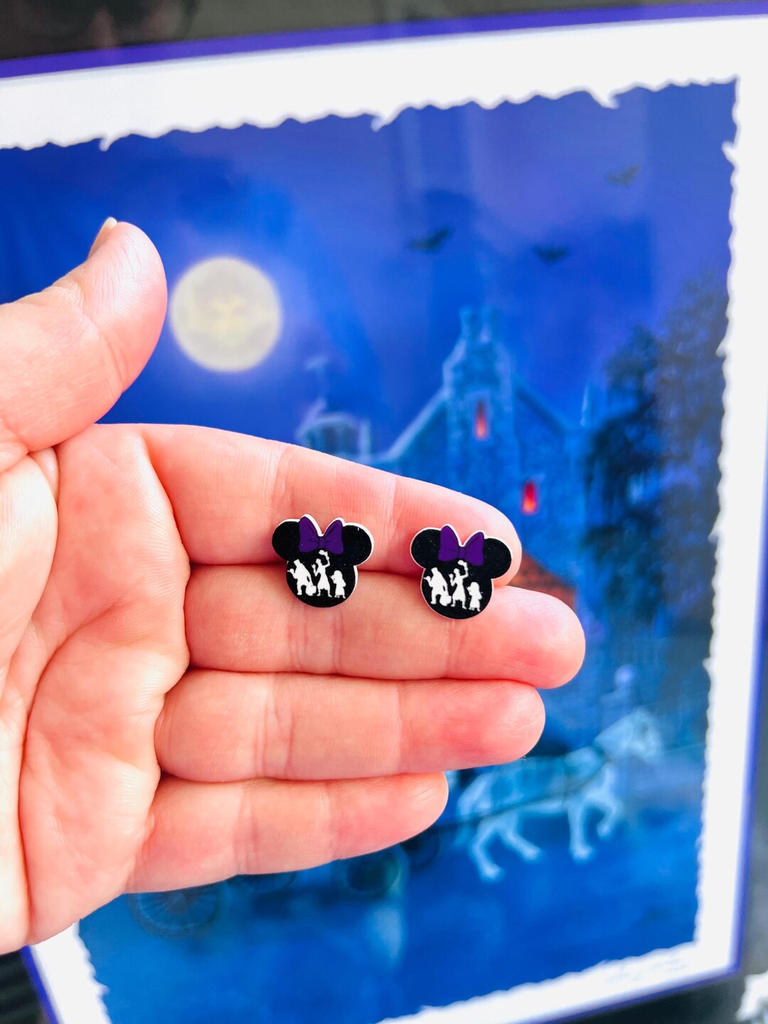 Hitchhiking Ghost Mouse Earrings: Haunted Mansion, Magic Kingdom ...