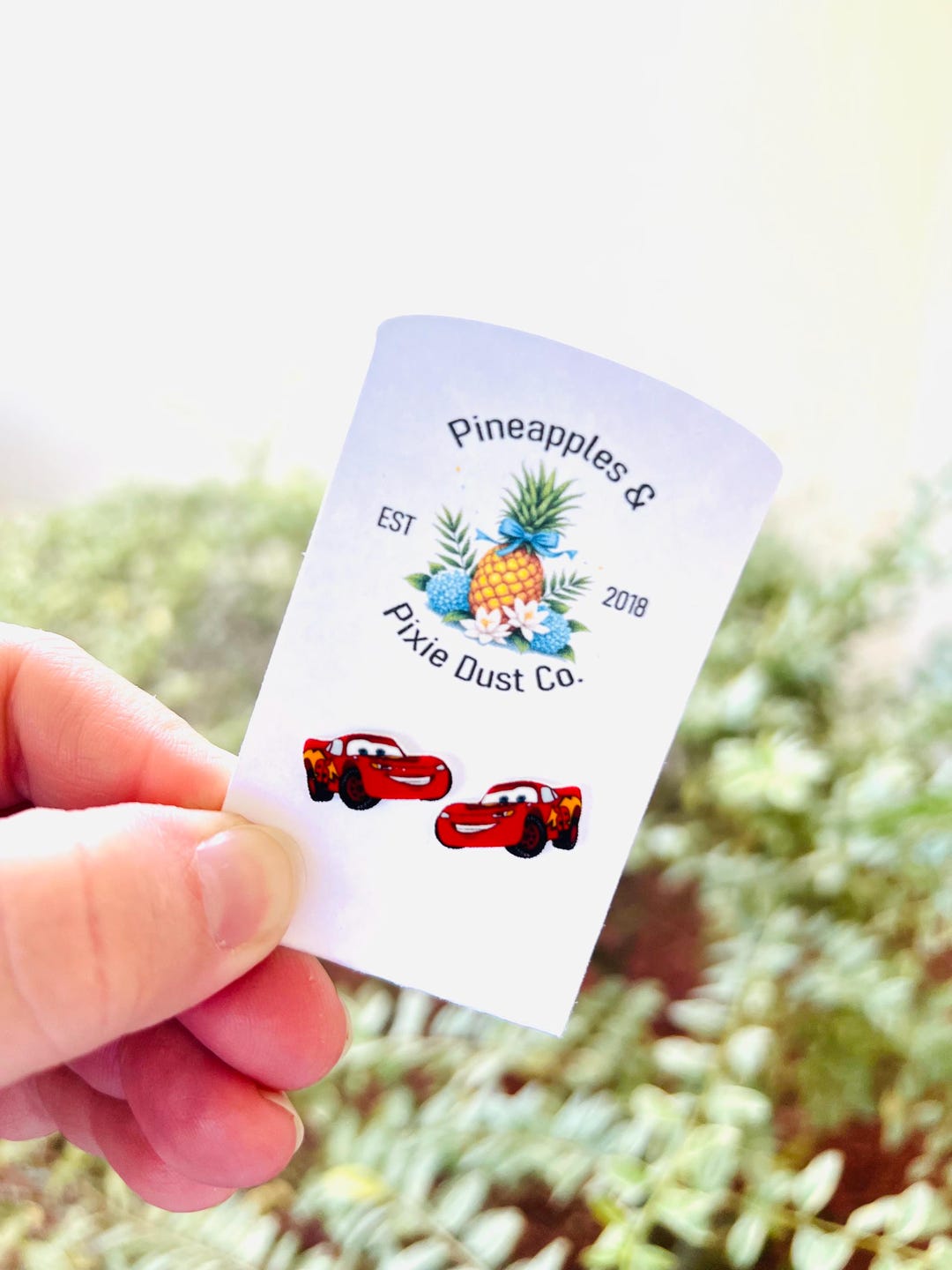 Lightning Mcqueen Earrings: Cars, Pixar, Handmade Acrylic Nickel Free ...