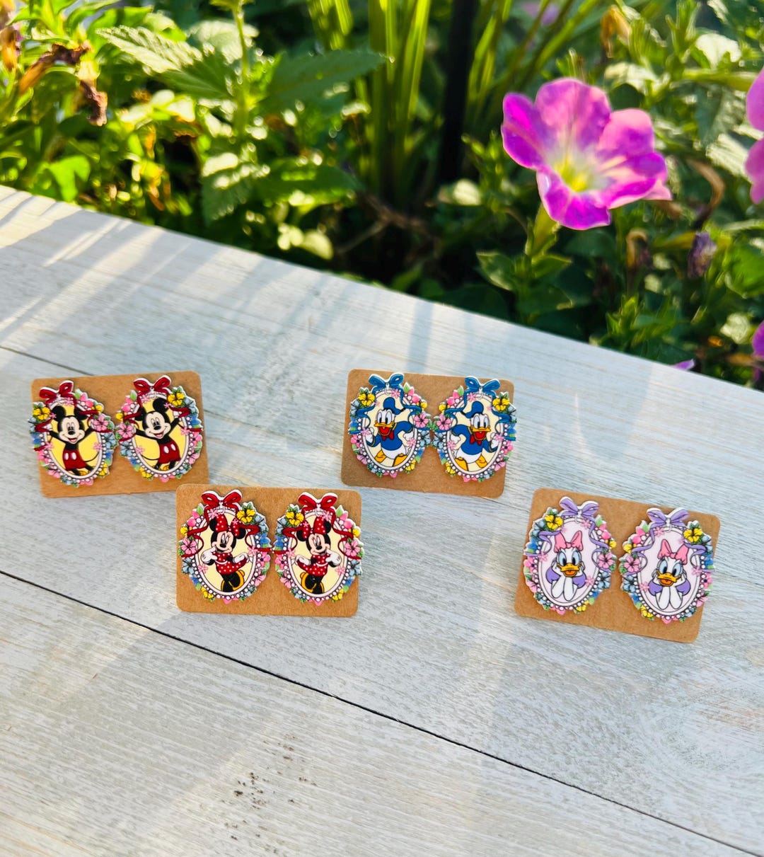 Fab Classic Magic Earrings/minnie Mouse/daisy Duck Shirt/coquette Bow ...