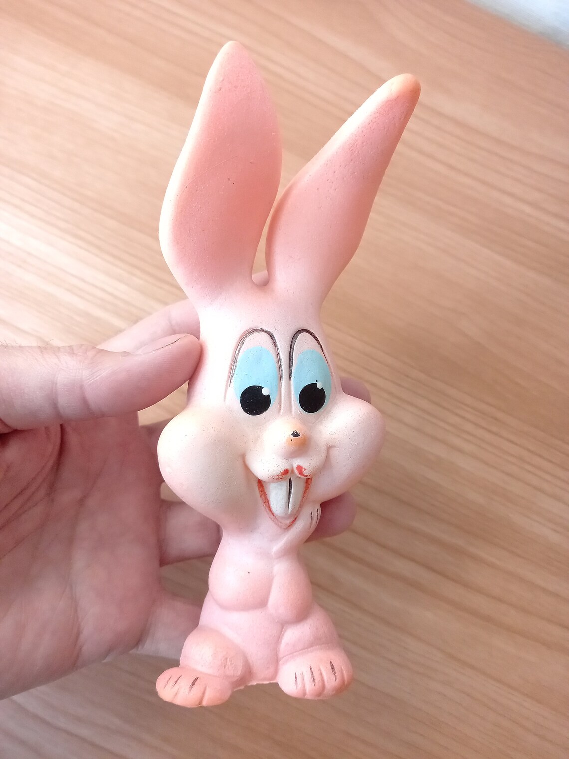Toy. Hare. Pink bunny. Vintage toy. Rubber toy. Funny rabbit. | Etsy