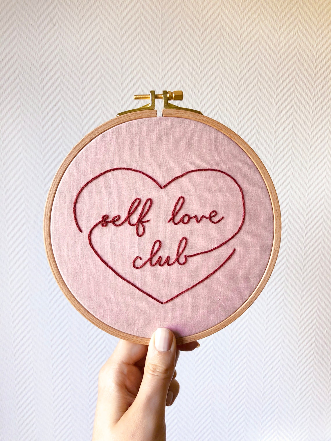 Embroidery PDF Pattern Self Love Club Digital Tutorial - Etsy