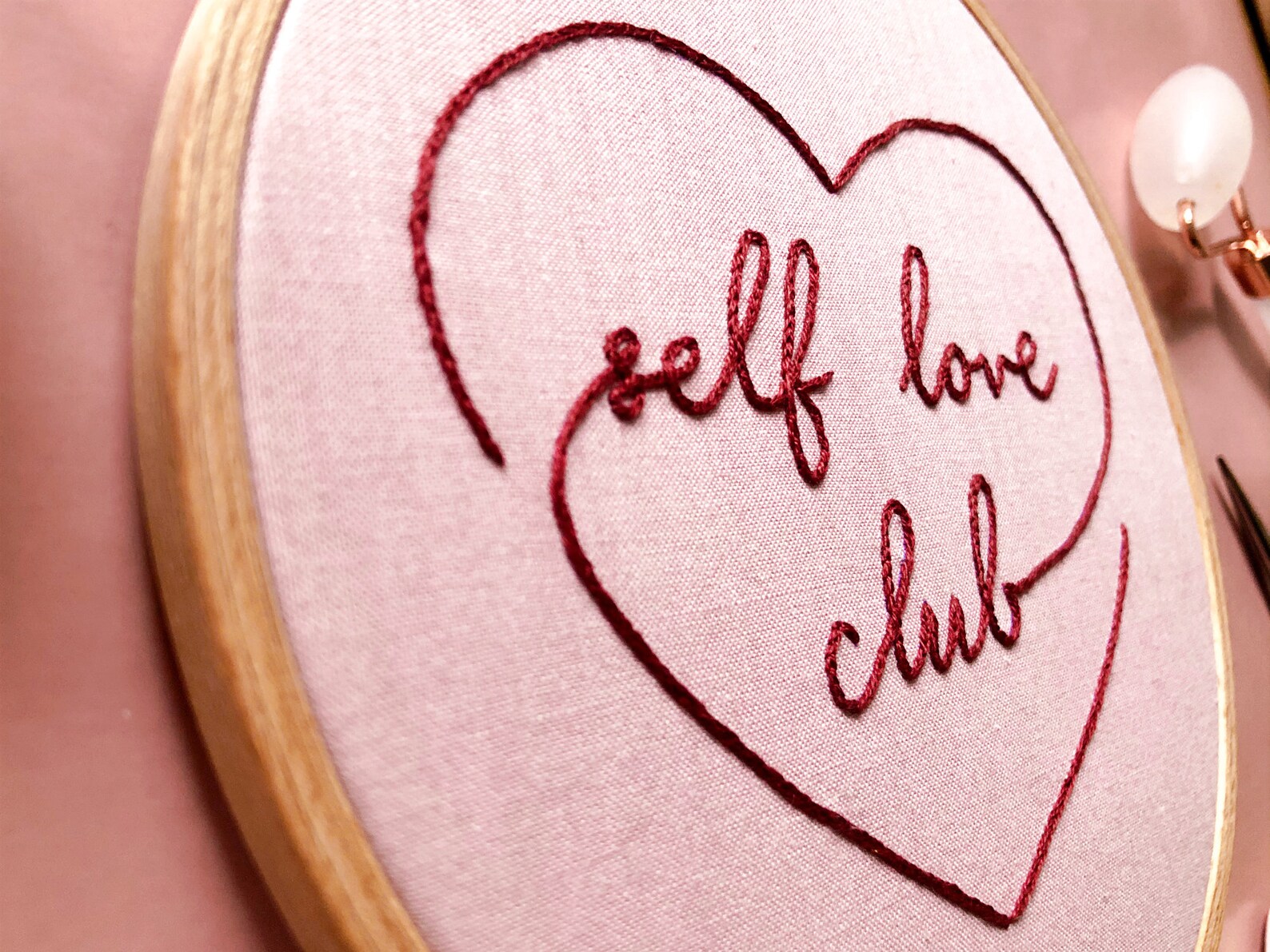 Embroidery PDF Pattern Self Love Club Digital Tutorial - Etsy