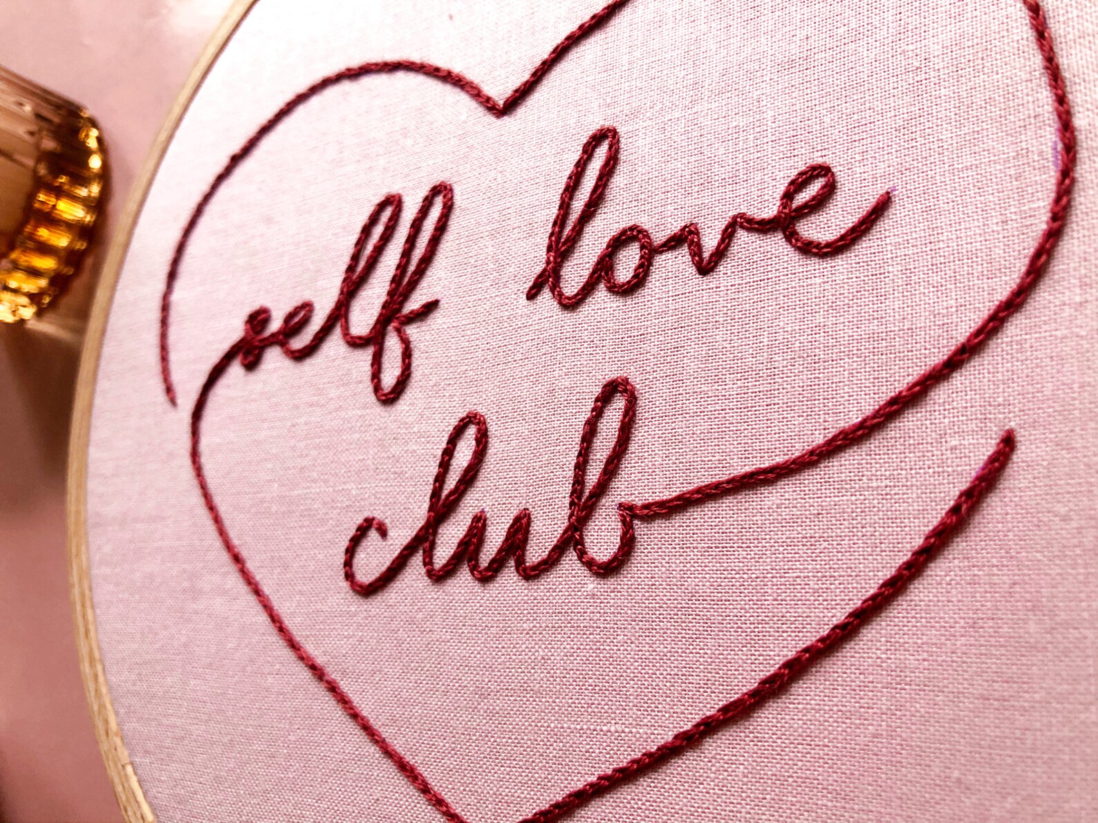 Embroidery PDF Pattern Self Love Club Digital Tutorial - Etsy