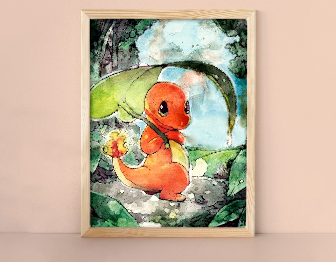 Charmander Art Poster Pokemon - Etsy