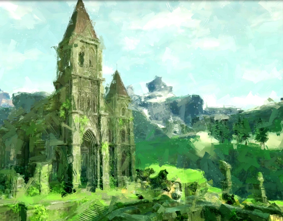 Temple of Time Art Poster the Legend of Zelda Breath of - Etsy