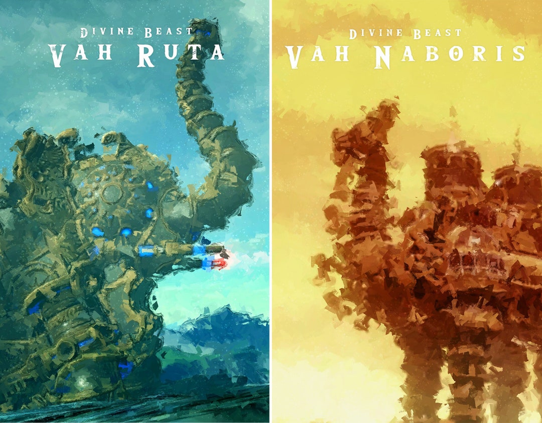 Divine Beasts Art Poster the Legend of Zelda Breath of the Wild - Etsy