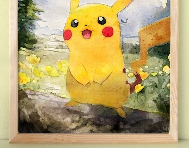Pikachu Art Poster Pokemon - Etsy