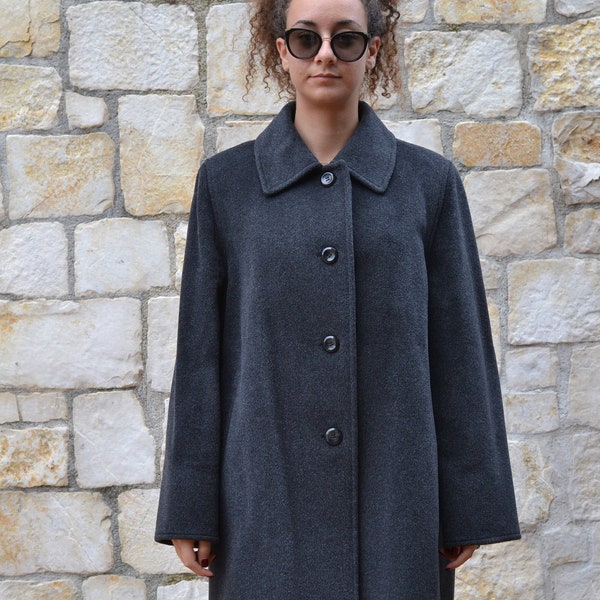 Grey Wool Coat - Etsy