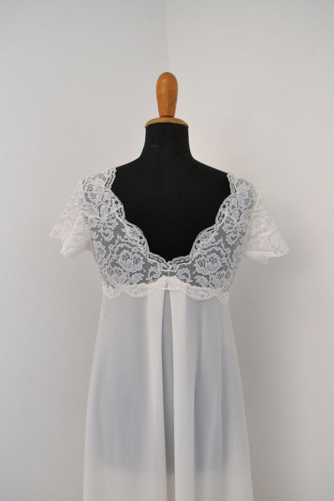 Vintage Slip Dress /regency Gown/ Lace Sheer Nightgown / - Etsy