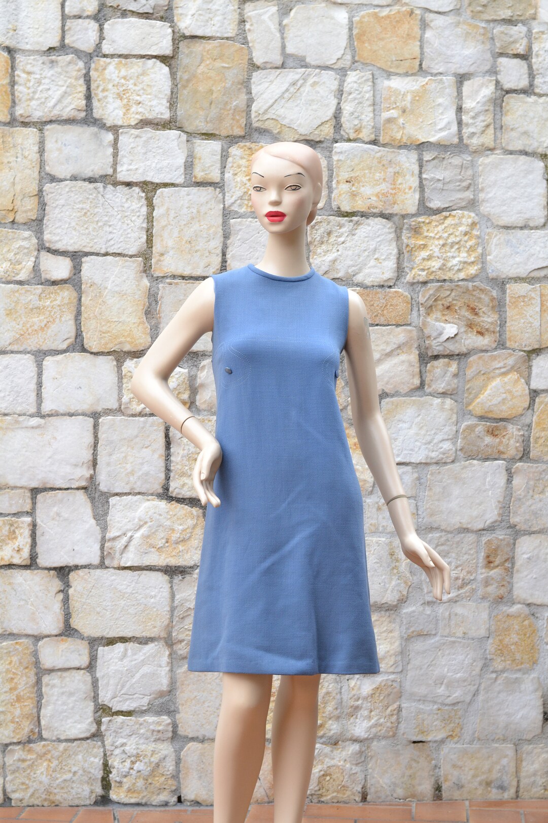 1960s Mod Dress / Mod Shift Dress / Sleveless Flared Dress - Etsy