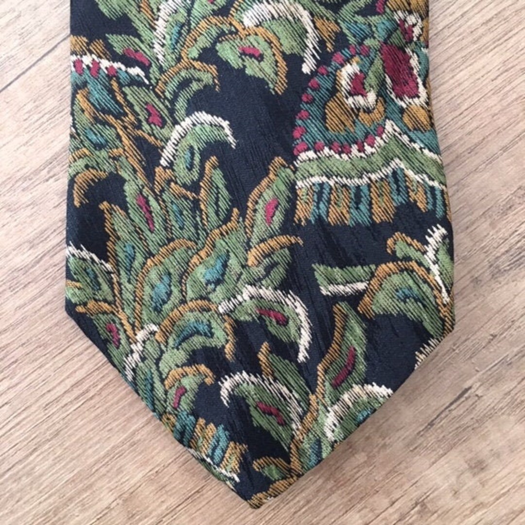GIVENCHY corbata vintage floral, corbata tejida de damasco raro ...