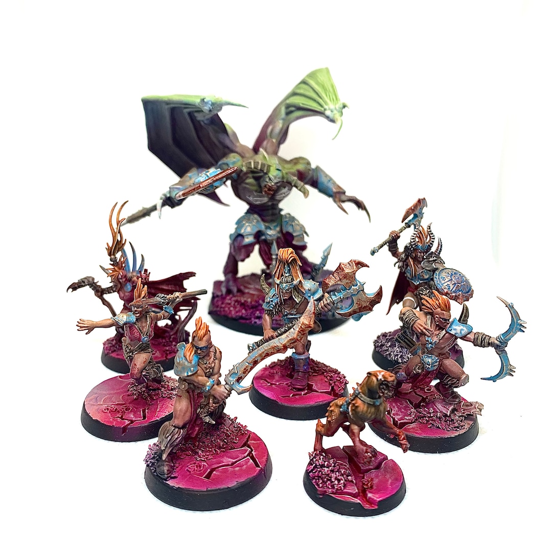 Warhammer AOS Slaves to Darkness Fully Painted - Etsy