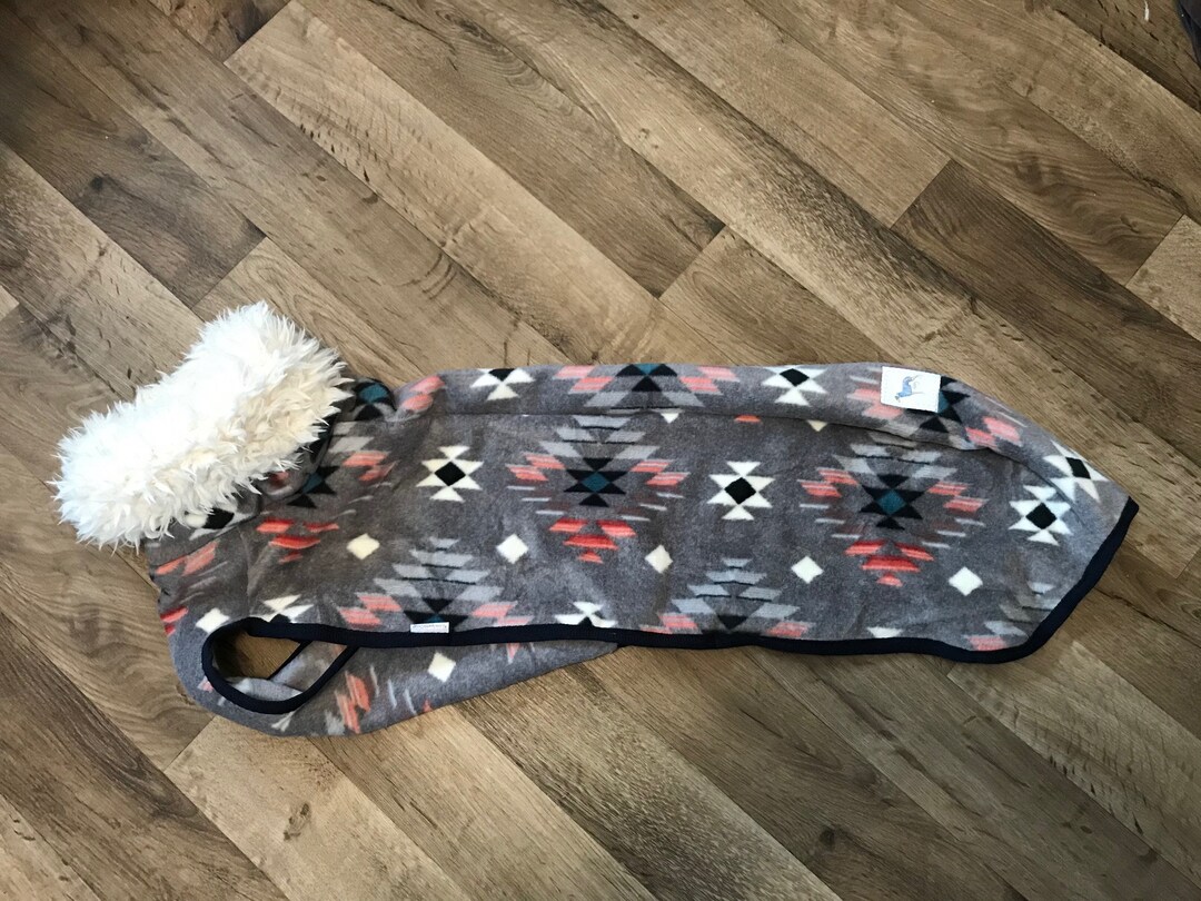 Glitz Skin Grey Aztec Luxe Greyhound Coat Dog Whippet Spring Fall Extra ...