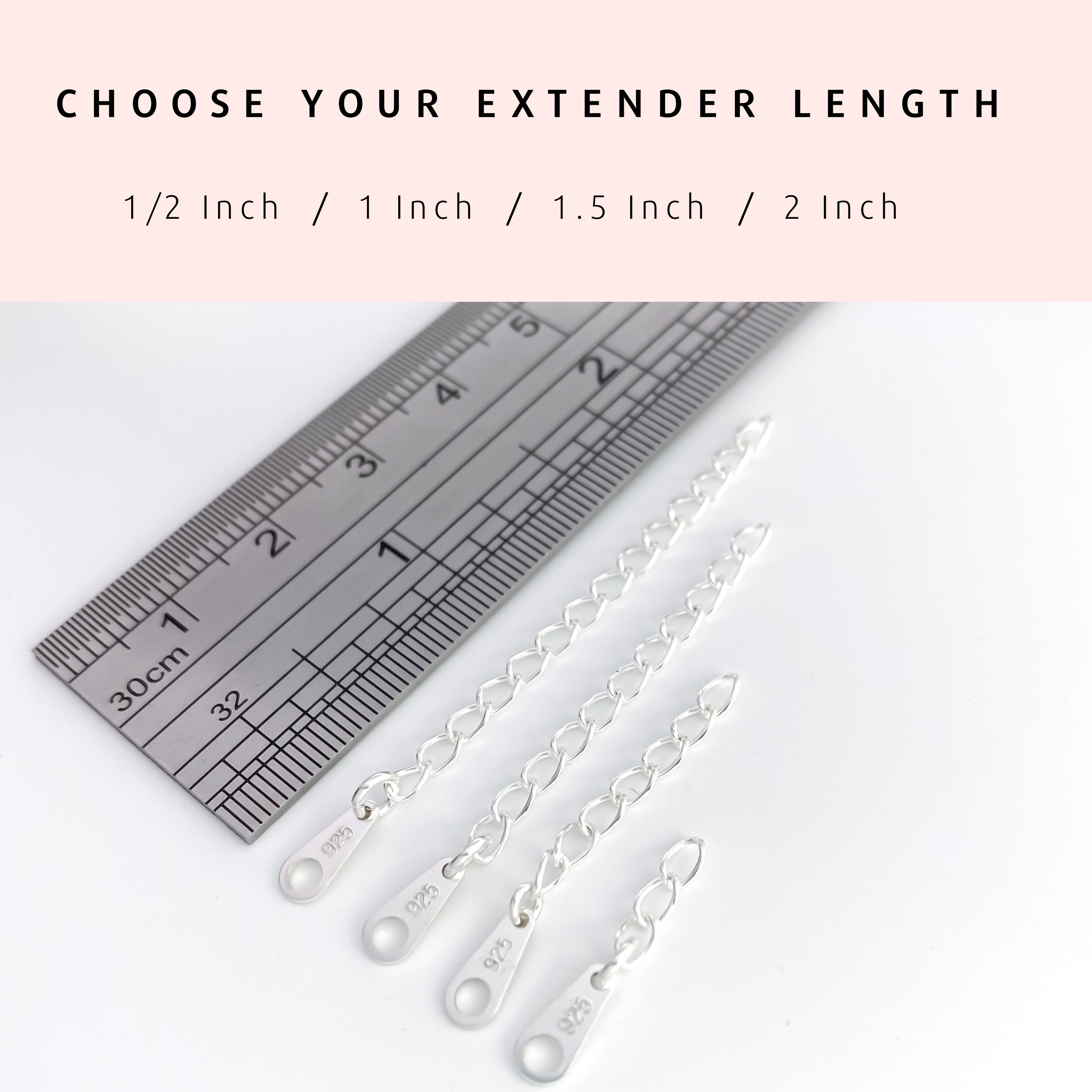 925 Sterling Silver Extender - for Bracelet, Necklace, Anklet: Make ...