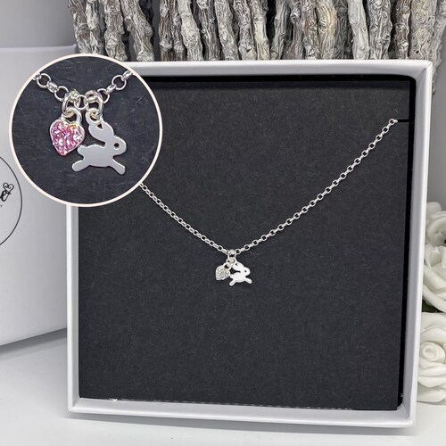 Good Luck Bunny Rabbit Necklace Sterling Silver 925 Gift for - Etsy