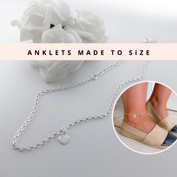 Heart Anklet - Etsy