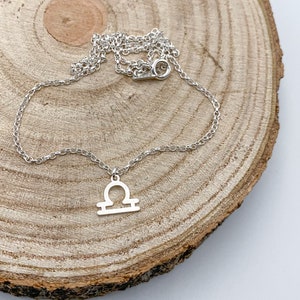 Sterling Silver Libra Zodiac Star Sign Necklace Gift for Her - Womens ...