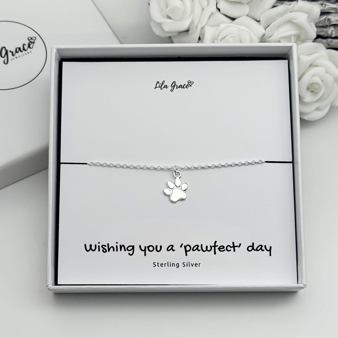Sterling Silver Paw Print Bracelet - Pawfect Day Jewellery Gift - Etsy