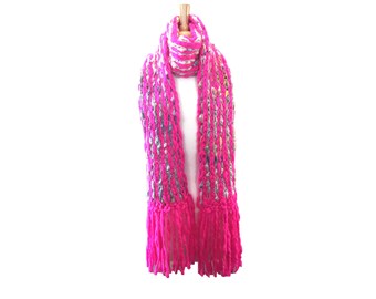 Pink Neon Scarf - Etsy