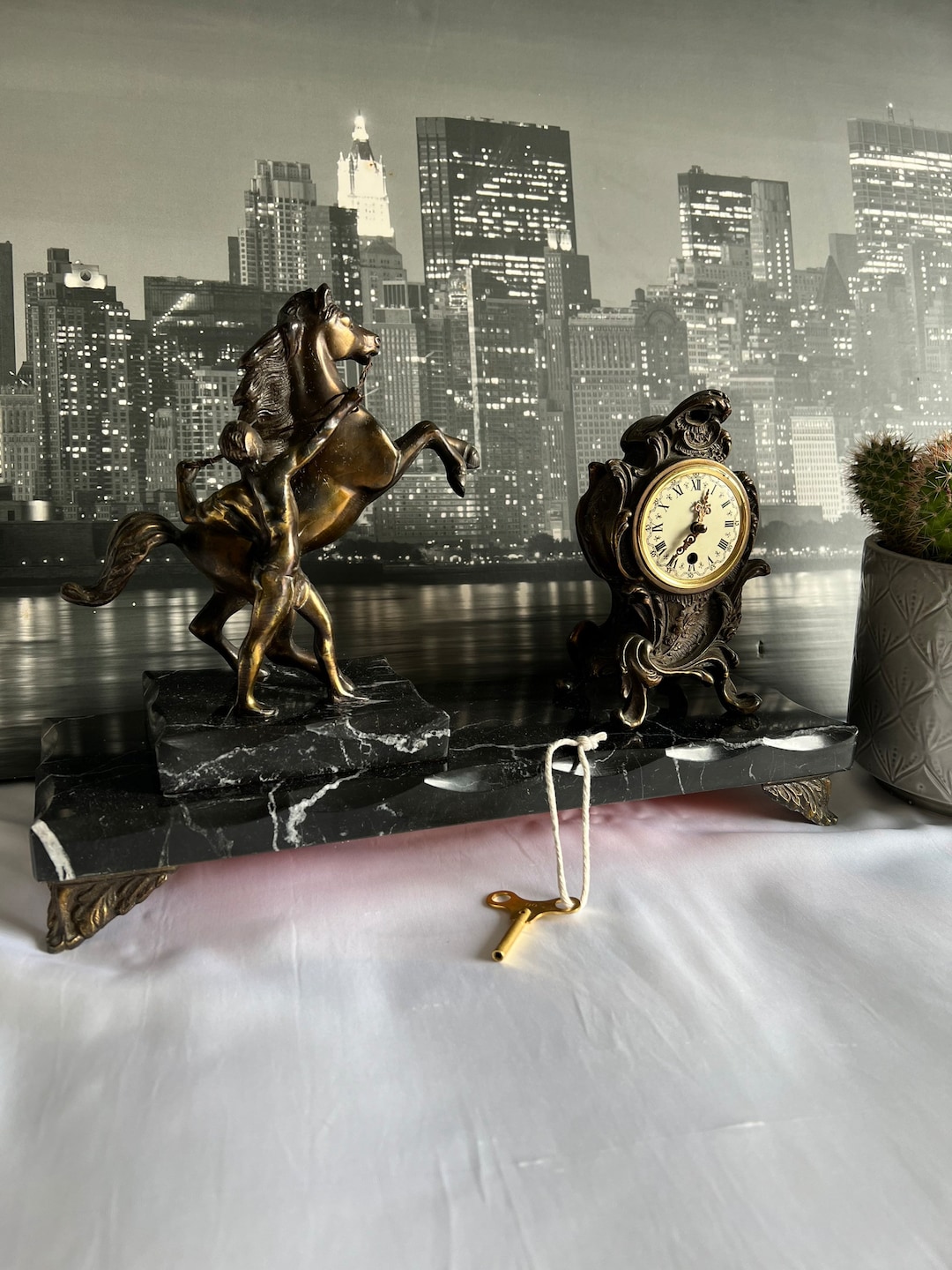 Vintage Marble Very Nice Clock 1950-1960 - Etsy