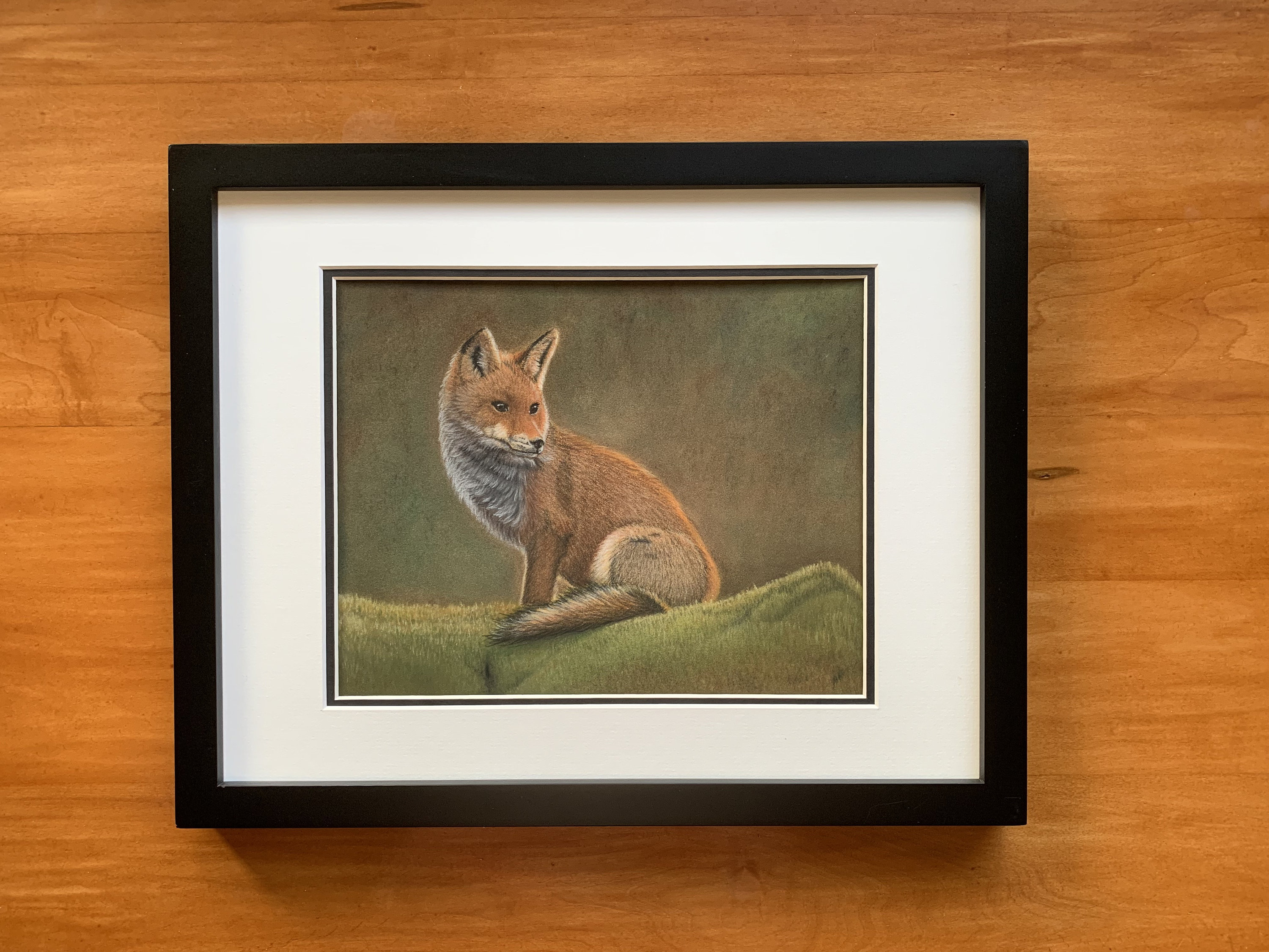 Red Fox, Original Pastel Painting, Wildlife Art, 9x12 Inch Wall Decor ...