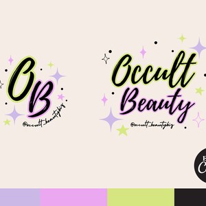 CANVA Crystal Ball Logo DIY Template | Occult Beauty Editable Logo ...