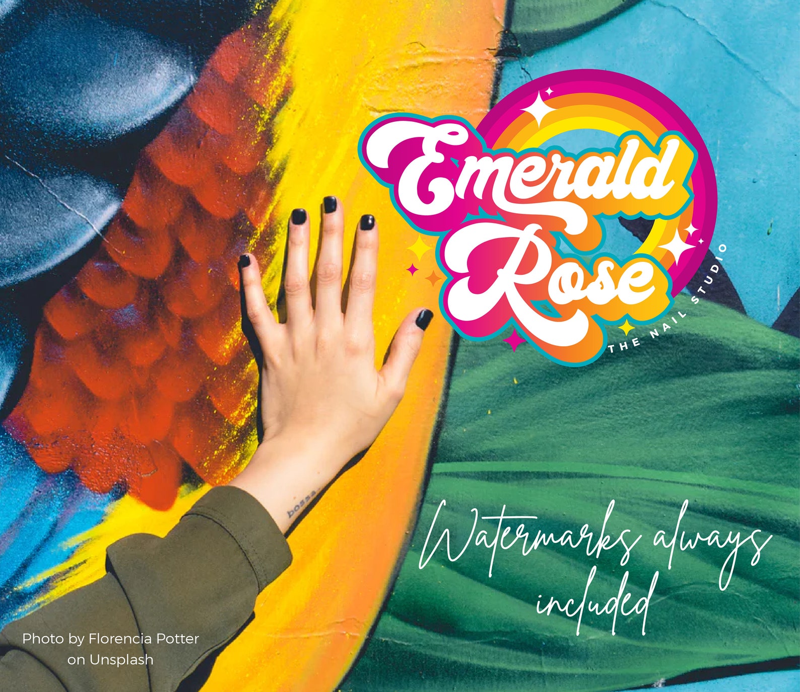 Sunset Rainbow Retro Logo Pretty Logo Bundle Funky Logo - Etsy