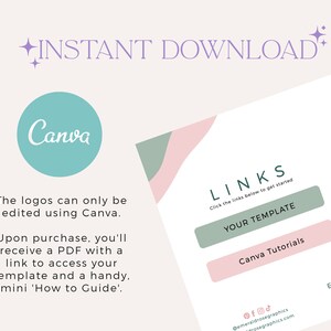 Canva Funky Flower Logo DIY Template | Fun Pretty Editable Retro Logo ...
