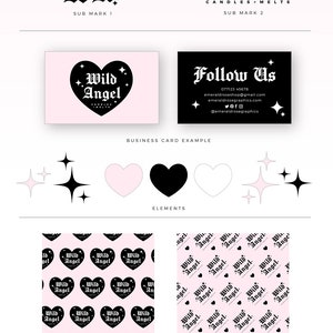 Wild Angel Heart Logo | Pre Made Retro Black Heart Logo Design by ...