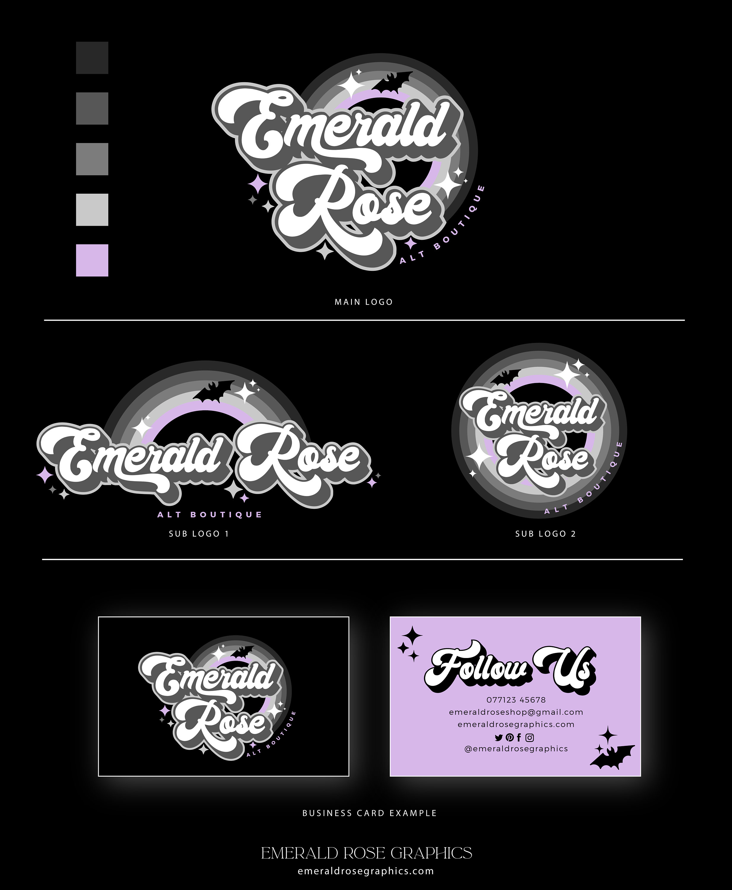 Gothic Rainbow Retro Logo Beauty Logo Bundle Dark Goth Logo - Etsy UK
