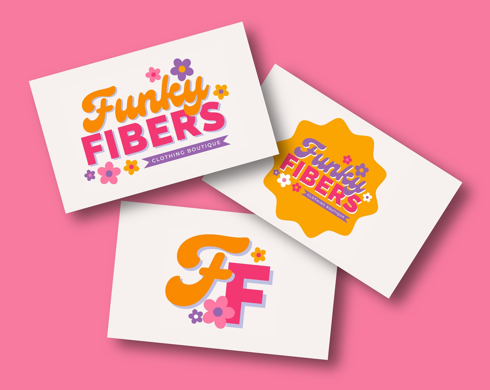 Canva Funky Flower Logo DIY Template | Fun Pretty Editable Retro Logo ...