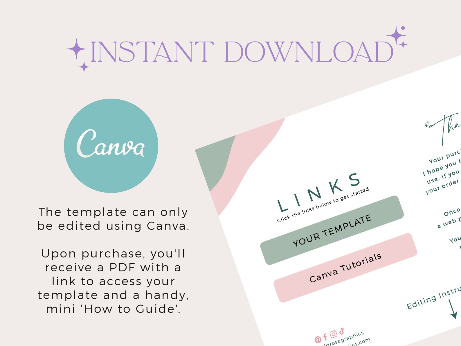 DIY Loyalty Card Editable Canva Template Pink Retro Customisable ...