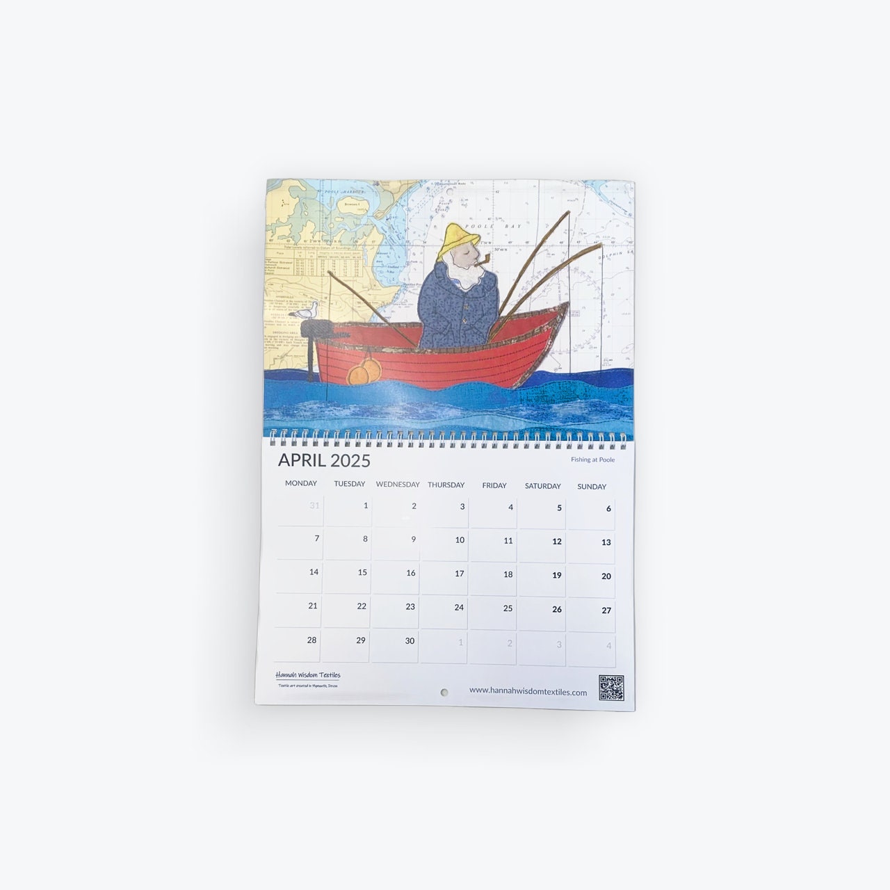 Coastal Calendar 2025 Hannah Wisdom Textiles Textile Art on Old Sea ...