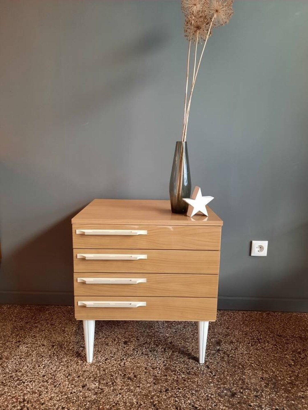 Stylish Small Chest of Drawers Vintage 1960s 1970s Cabinet Mid Century ...