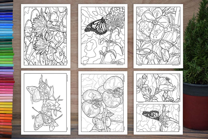 Coloring the Artwork of Darla Jane Hoskins, Djhoskinsart, 31 Flower ...