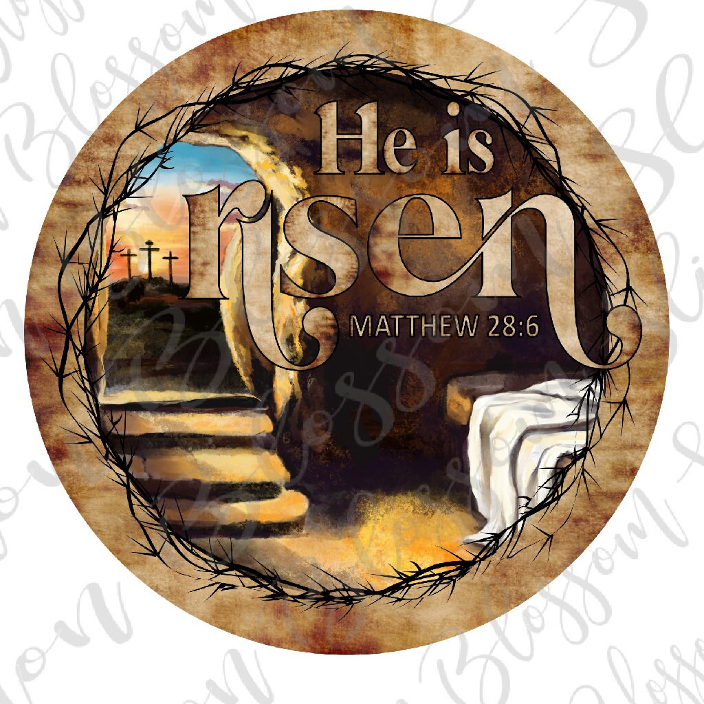 He is Risen PNG - Etsy