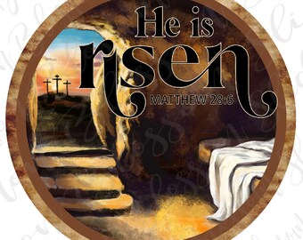 He is Risen PNG - Etsy