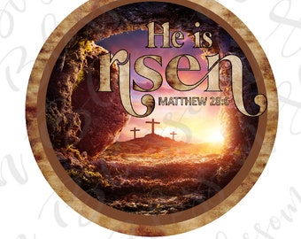 He is Risen PNG - Etsy