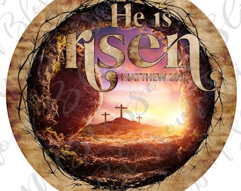 He is Risen PNG - Etsy