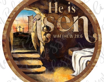 He is Risen PNG - Etsy