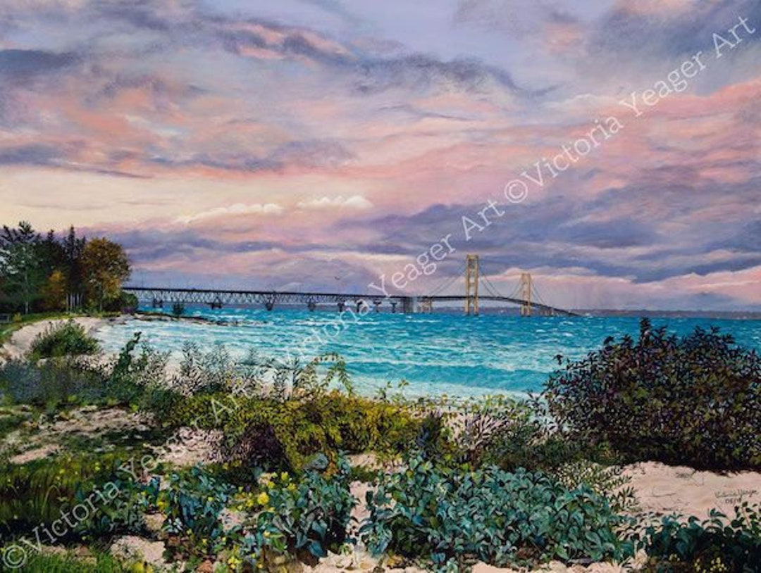 Mackinac Bridge Fall 8x10 Print - Etsy