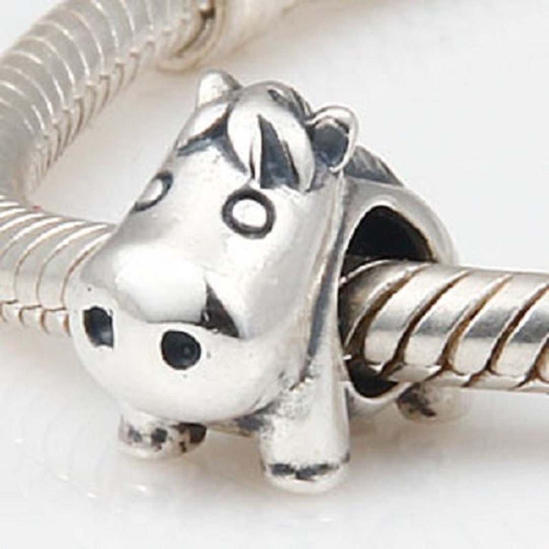 Hippopotamus Hippo Animal Charm Bead Genuine 925 Sterling Silver - Etsy