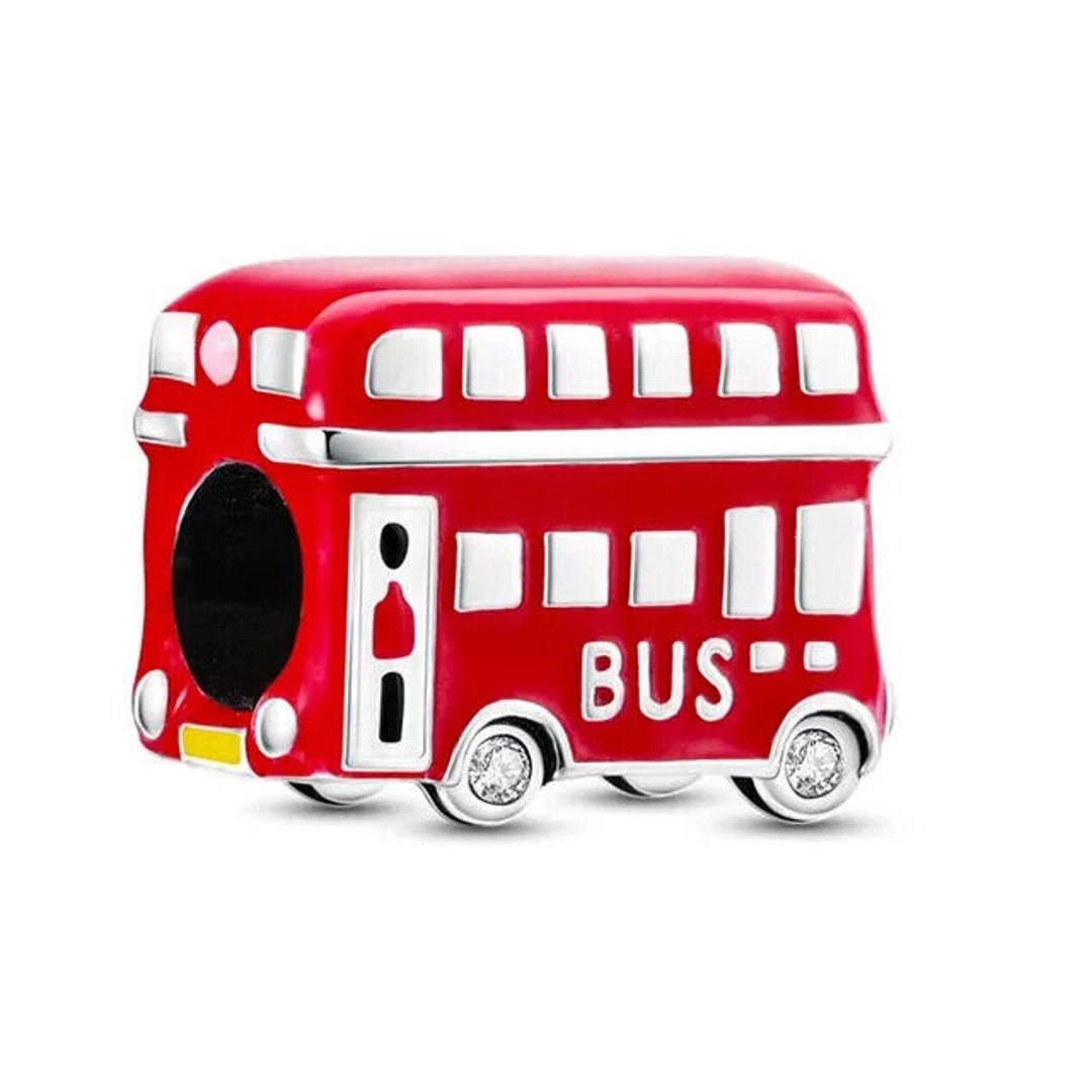 Bus London Bus Charm Bead Genuine 925 Sterling Silver - Etsy UK