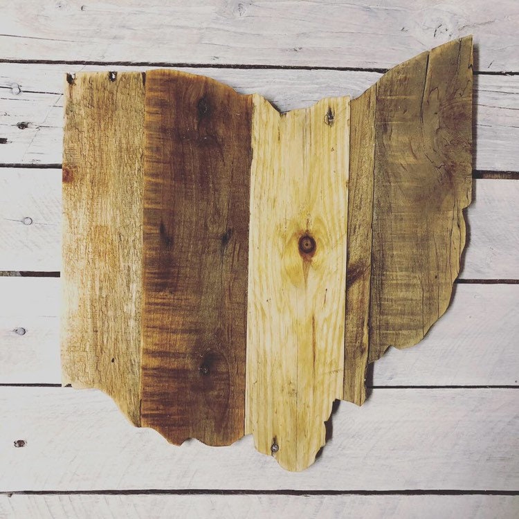 Ohio Wooden Wall Art - Rustic Decor - Ohio State Wood Art - Etsy