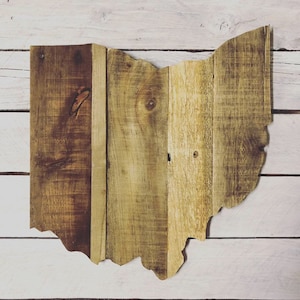 Ohio Wooden Wall Art - Rustic Decor - Ohio State Wood Art - Etsy