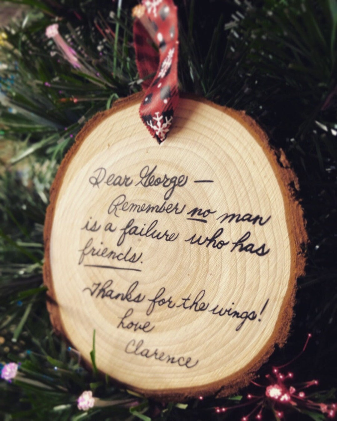Dear George Letter Ornament | It's A Wonderful Life Movie Gift | Wood ...