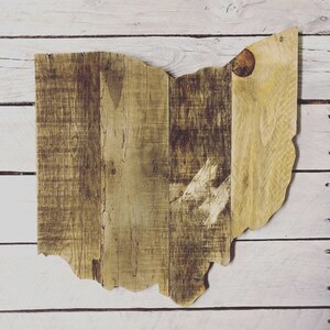Ohio Wooden Wall Art - Rustic Decor - Ohio State Wood Art - Etsy