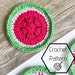 Watermelon Coasters Crochet Pattern, Quick and Easy Crochet Pattern. - Etsy